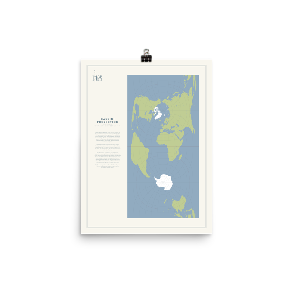 Map Men Poster - Cassini Projection – Map Men Merch